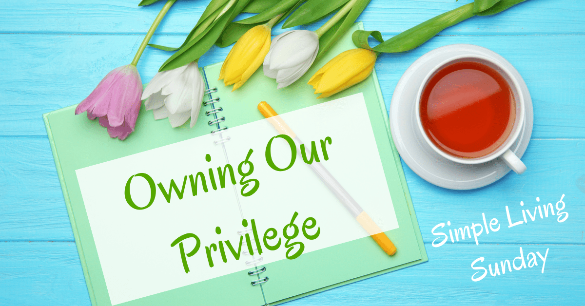 Simple Living Sunday - Owning our privilege - Boomer Eco Crusader
