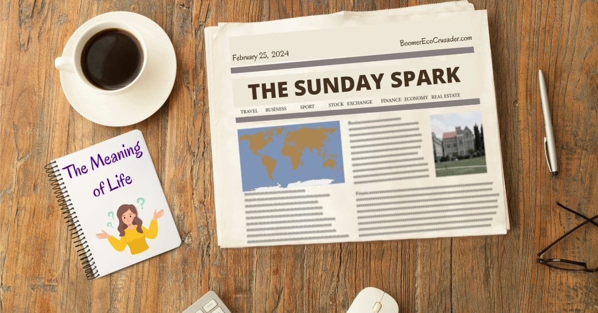 The Sunday Spark – What is the meaning of life? - Boomer Eco Crusader